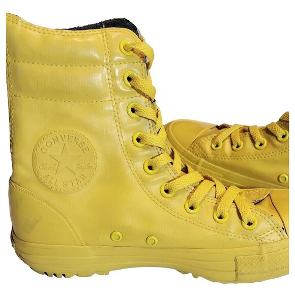 Converse | Shoes | Converse Chuck Taylor Yellow All Star Hi Rise Rubber ...